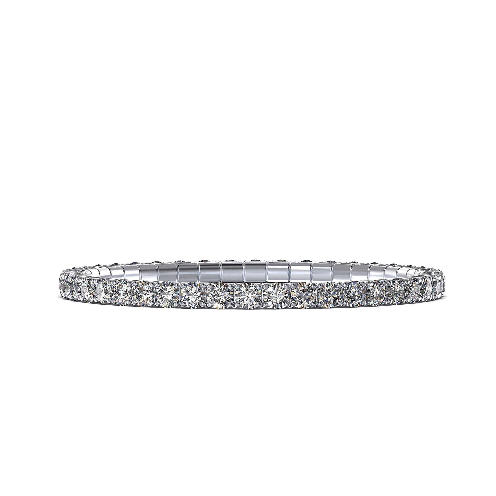 White Grand Flexible Diamond Bracelet - Ambar Diamonds
