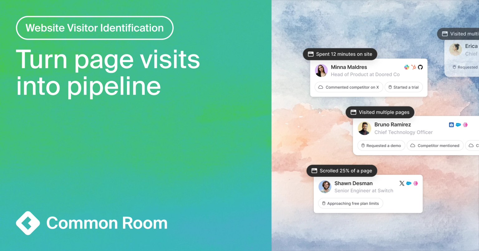 Web visitor tracking: person-level enrichment | Common Room