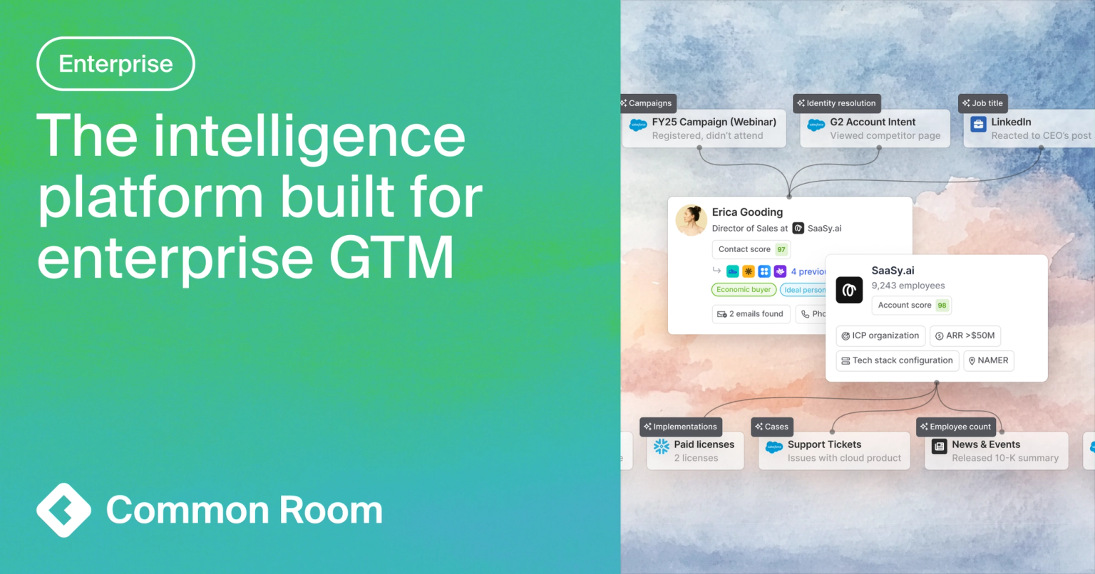 The intelligence platform built for enterprise GTM | Common Room
