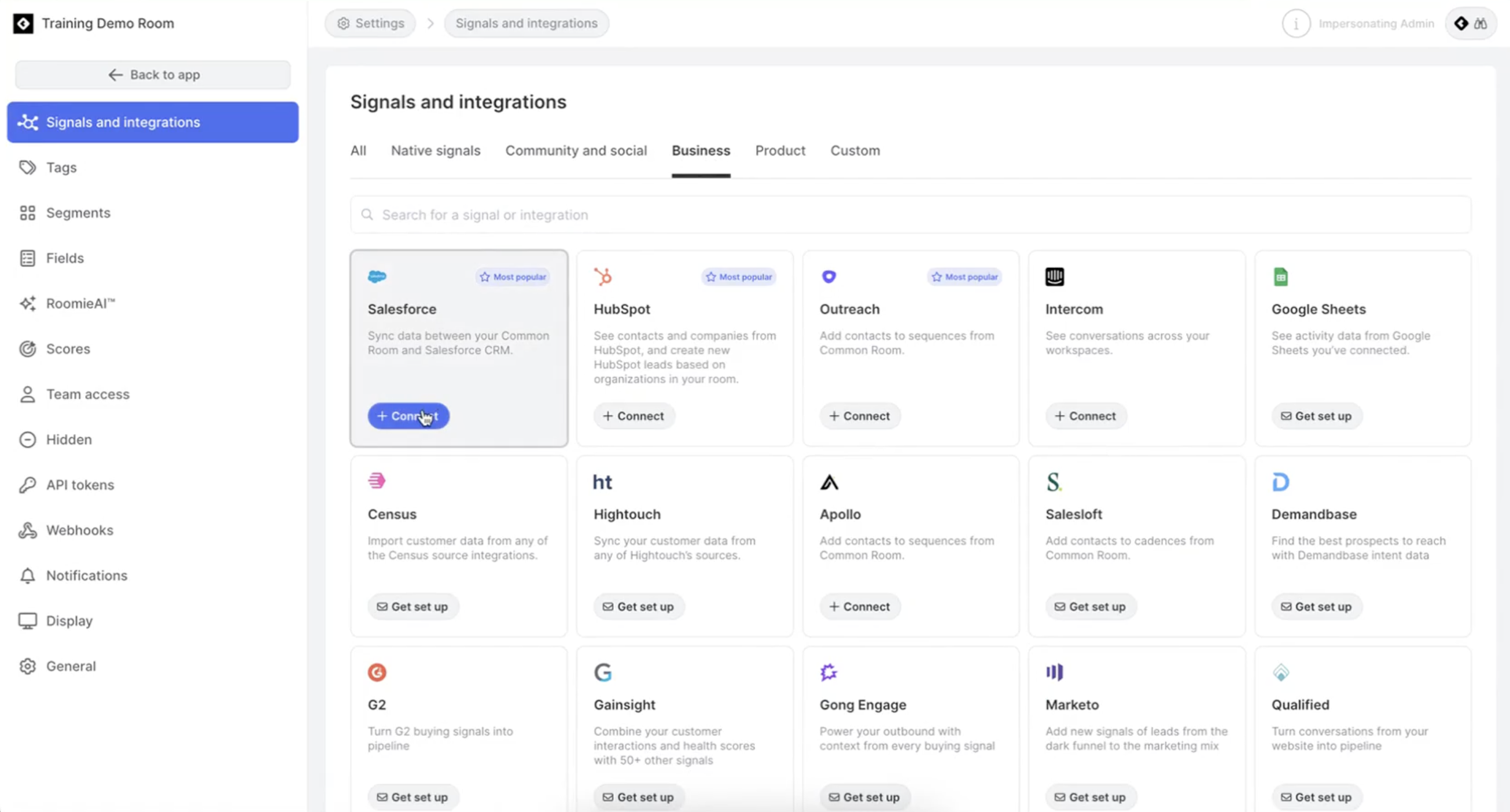 Onboarding: Setup the Basics | Common Room (Docs)