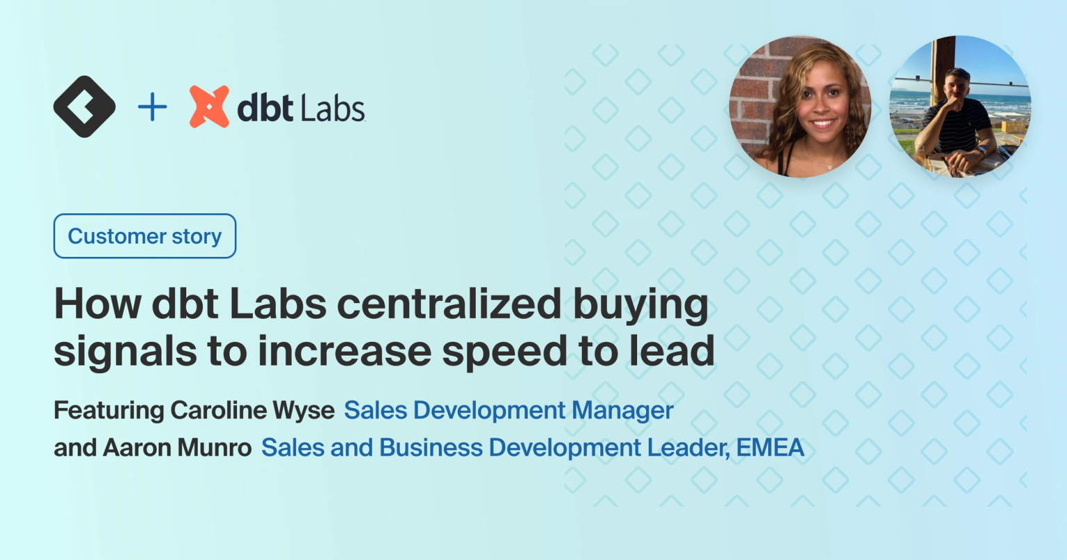 How dbt Labs centralized buying signals to increase speed to lead ...