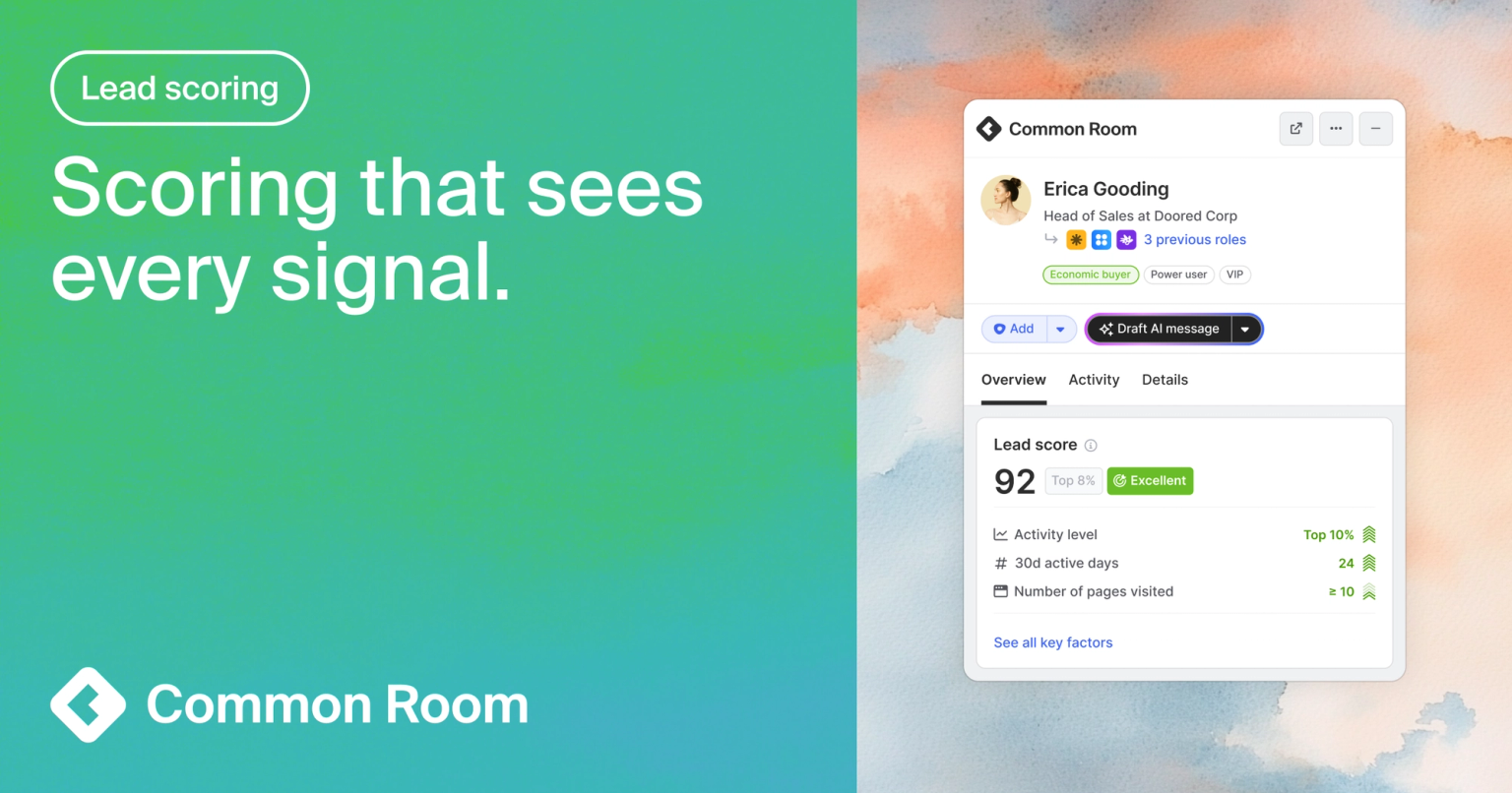 Lead scoring: Scoring that sees every signal | Common Room