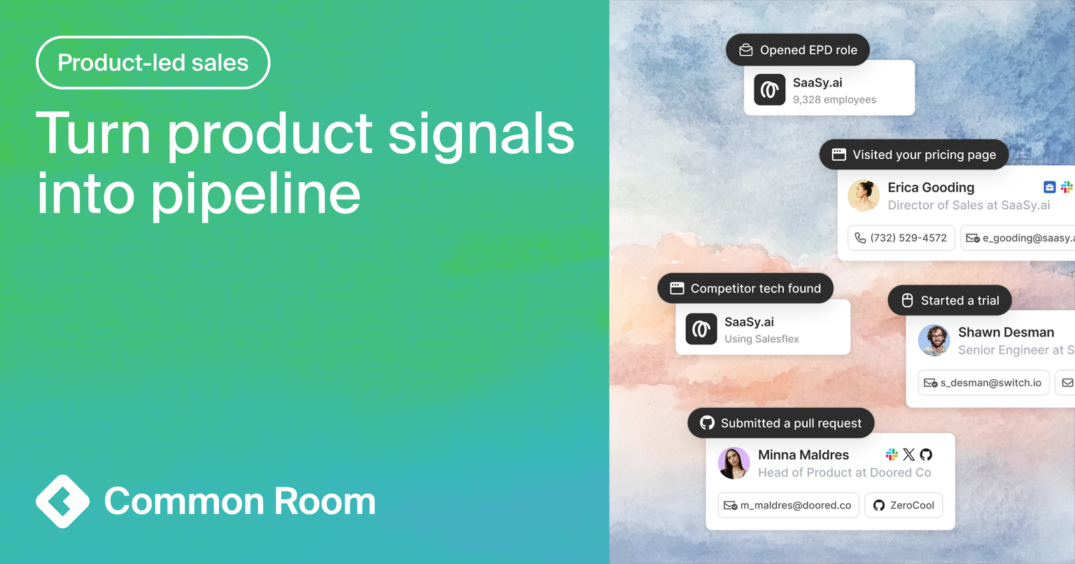 Product-led sales: Spot signal in your product data | Common Room