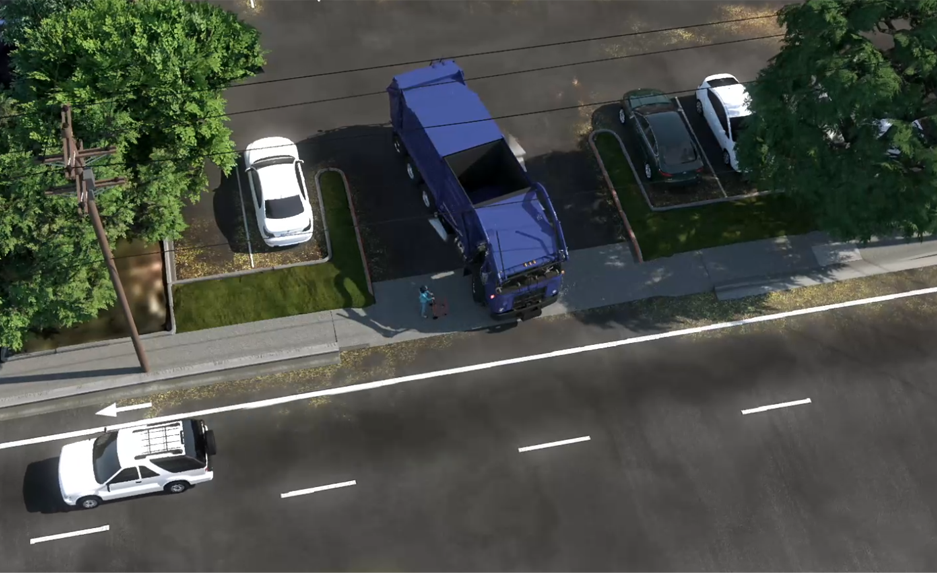 Dump Truck vs. Pedestrian Visibility Reconstruction | 3D Forensic