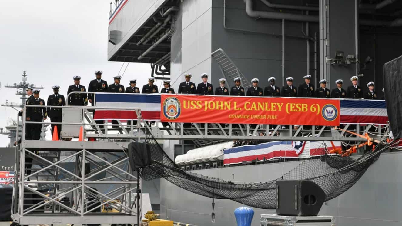 USS John L. Canley Christened in Honor of Black MOH Recipient