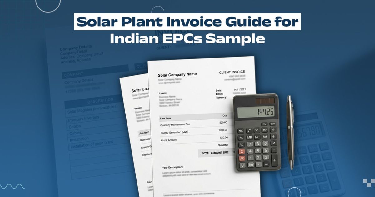 Solar Plant Invoice Guide for Indian EPCs: Sample | Solar Ladder