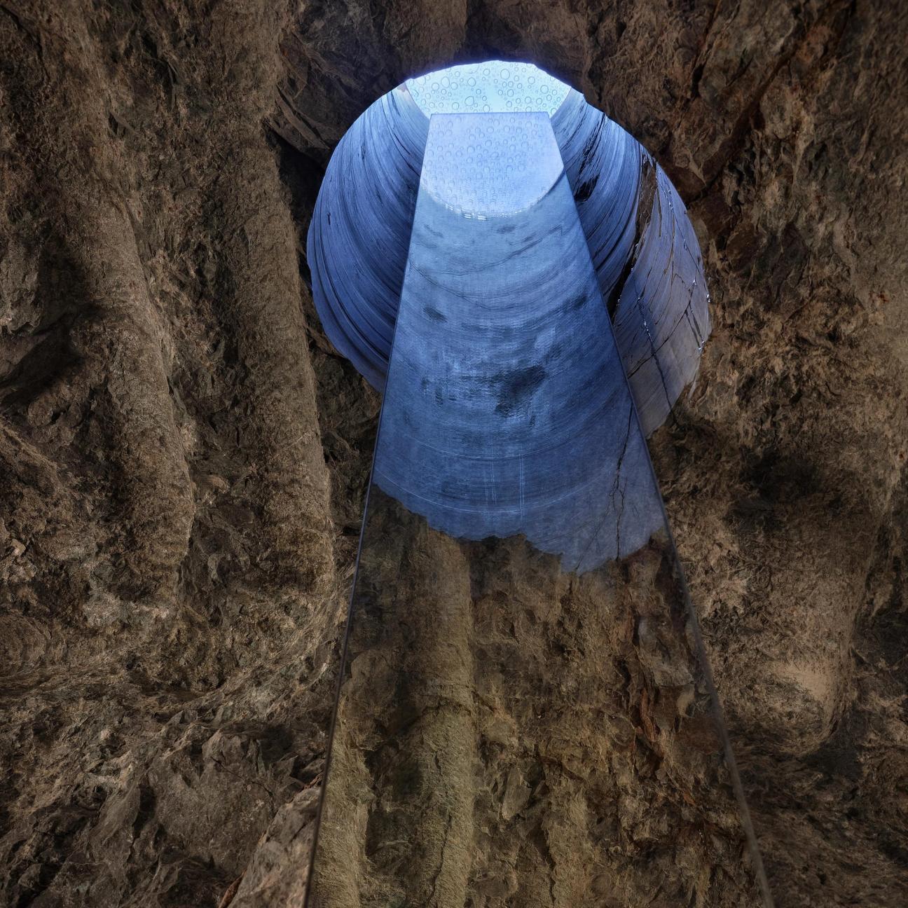 This modern home is carved into the rockface of the Washington ...