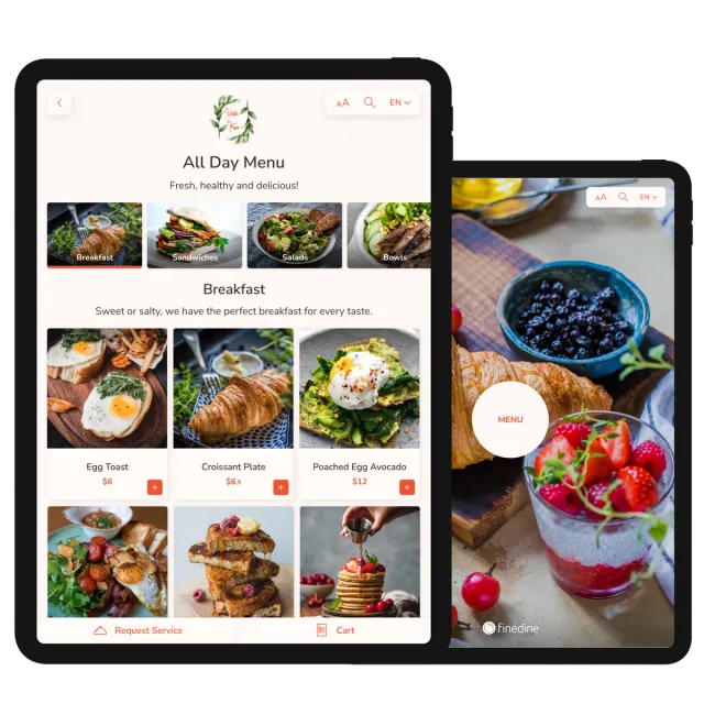 Tablet Menu Solution for Restaurants, Branded Tablet Menu | FineDine