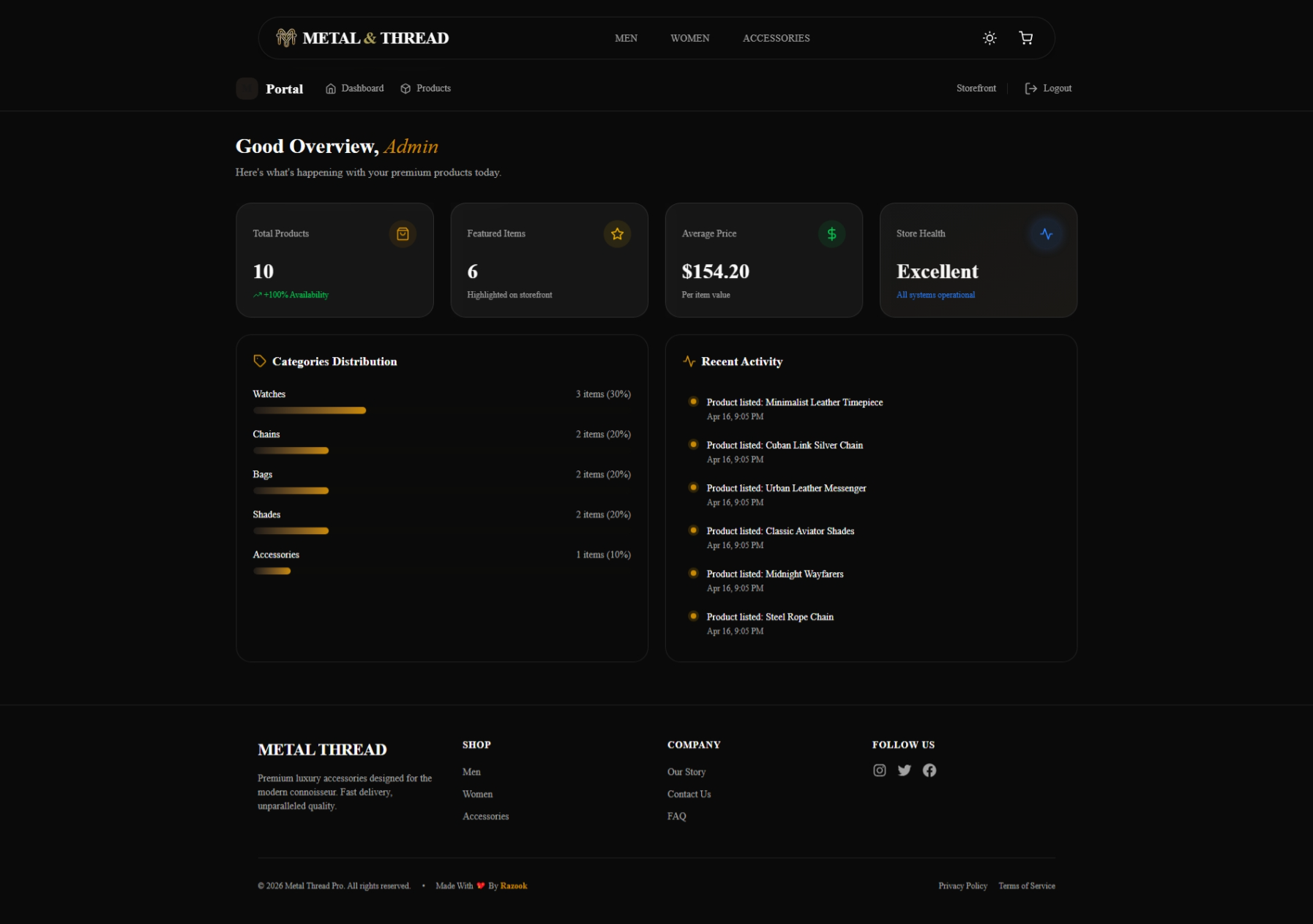 Metal & Thread Store | Razook Portfolio | Razook - رزوق | Official Website