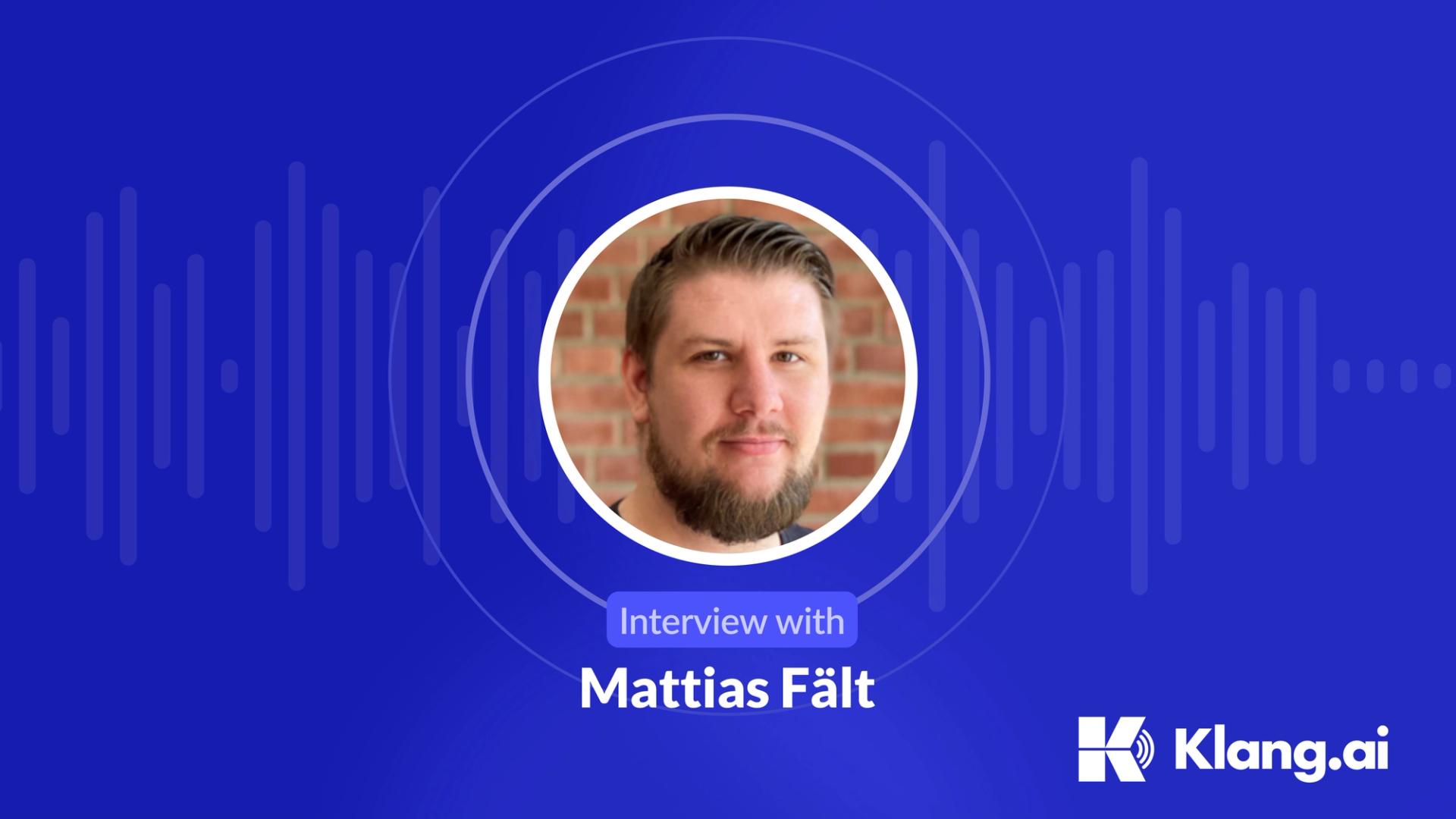 An interview with Mattias - The mathematician behind Klang.ai
