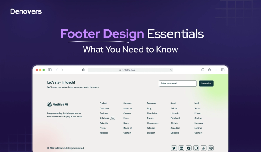 Footer Design Essentials: What You Need to Know | Denovers