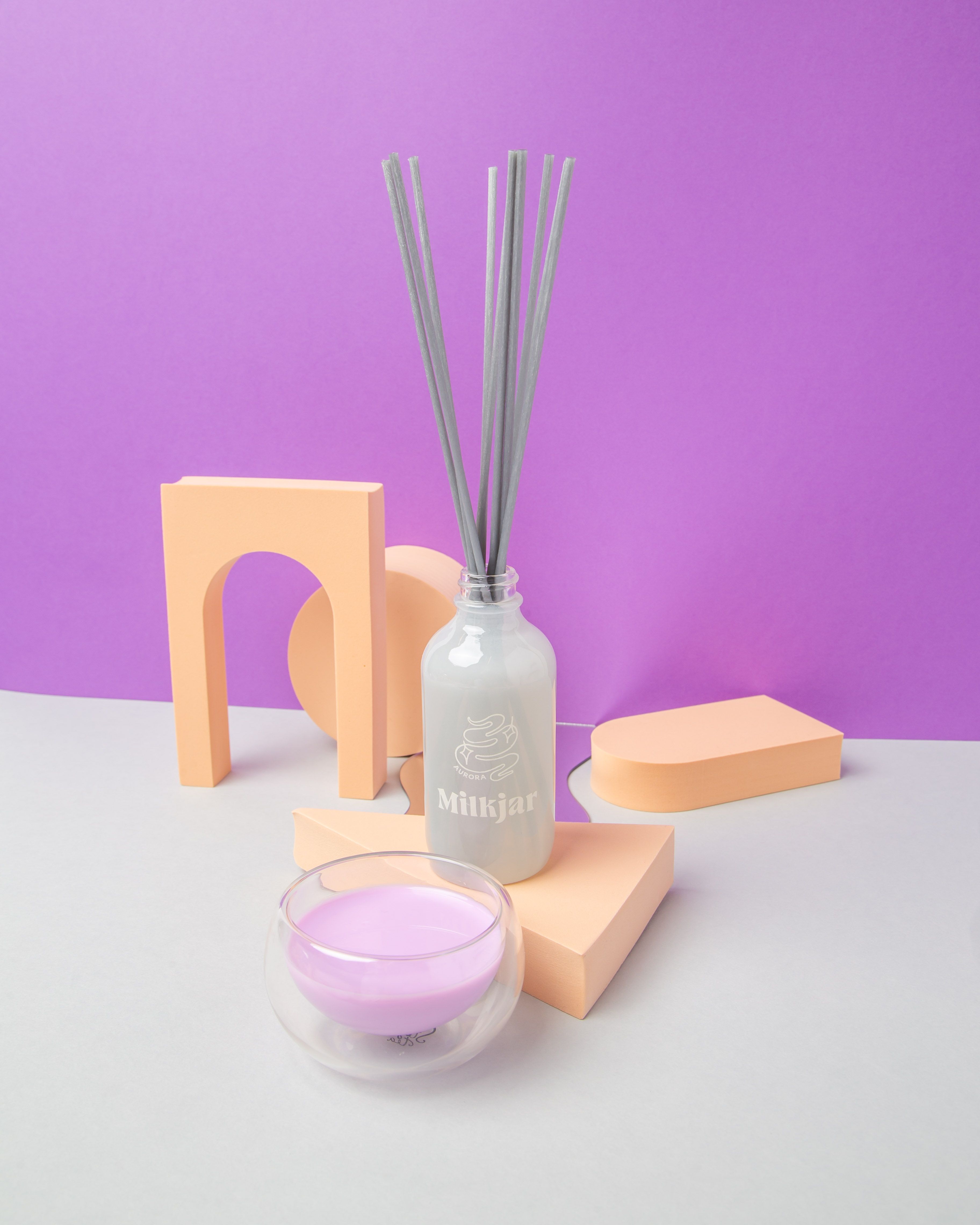 Aurora 4oz Reed Diffuser - Teakwood, Mahogany & Aspen | Milk Jar Candle Co.