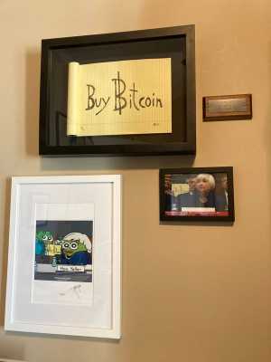"Buy Bitcoin" Sign - #10 of 21 editions (plus other accompanying pieces ...