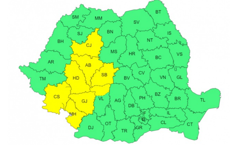 Atenționări meteo de ploi însemnate cantitativ în județul Sibiu, vânt ...