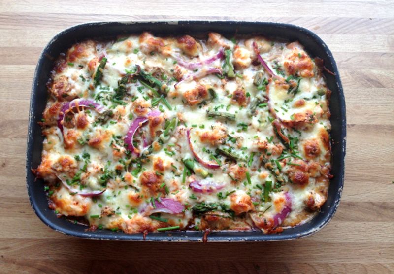 LINDASTUHAUG – Laks- og grønnsaksgrateng