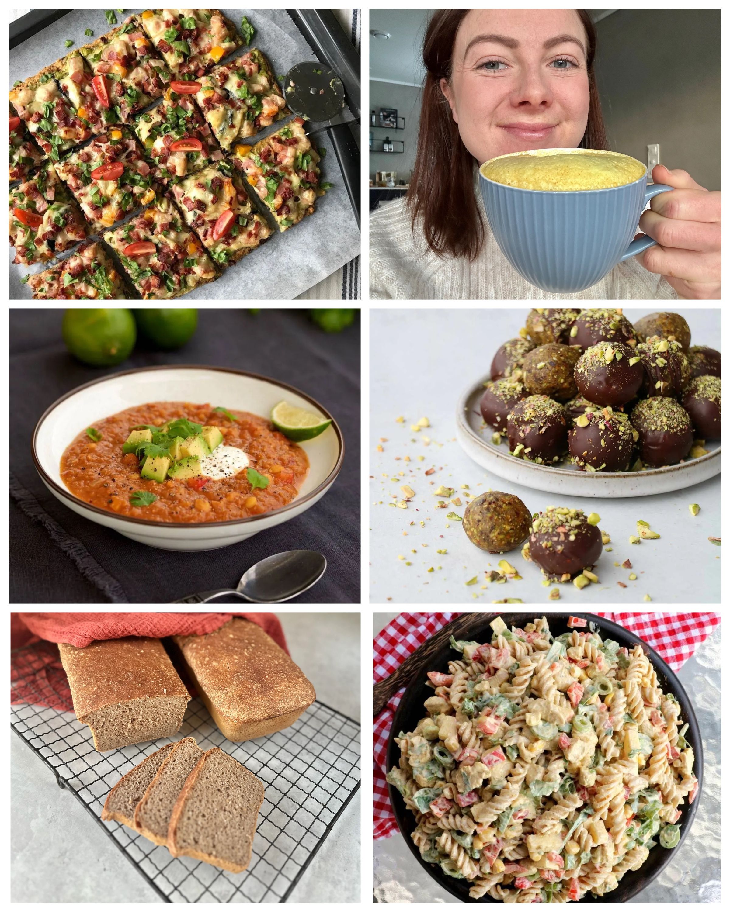 LINDASTUHAUG – Heimelaga, sunn pizza med proteinrik havrebunn