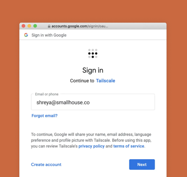 Tailscale SSH Console