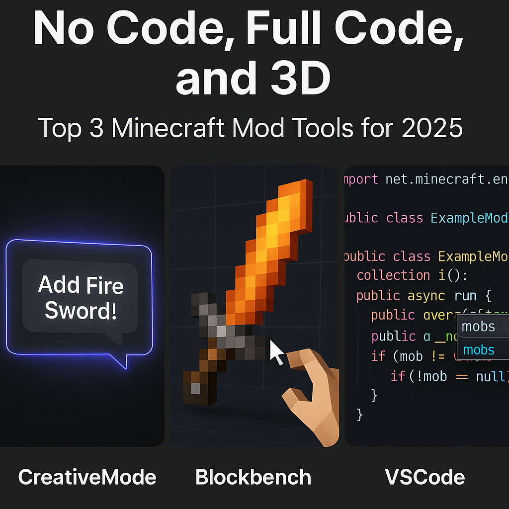 Top 3 Tools for Minecraft Mod Creation to Use in 2025 | Blog | CreativeMode