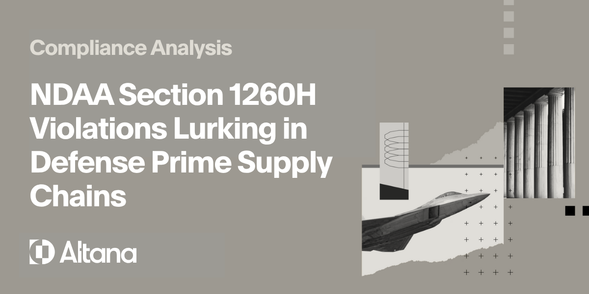 Defense Prime Supply Chains Riddled with NDAA Section 1260H Violations ...