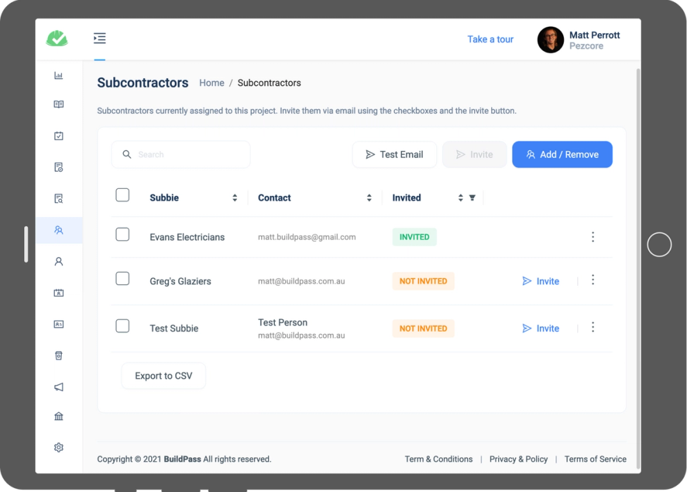 Managing Mandatory Vaccinations in BuildPass - BuildPass