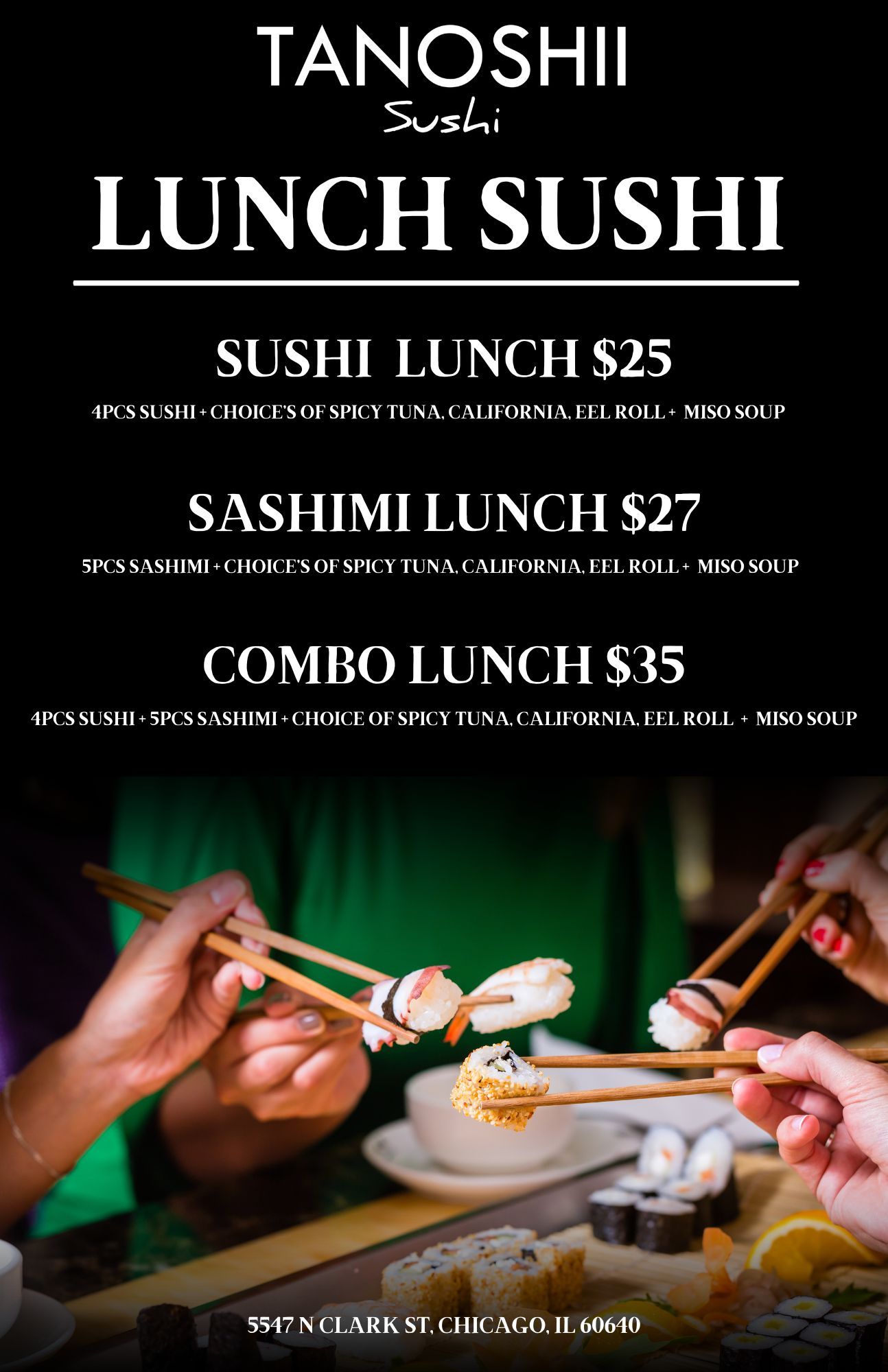 Our Menu | Tanoshii Sushi Andersonville