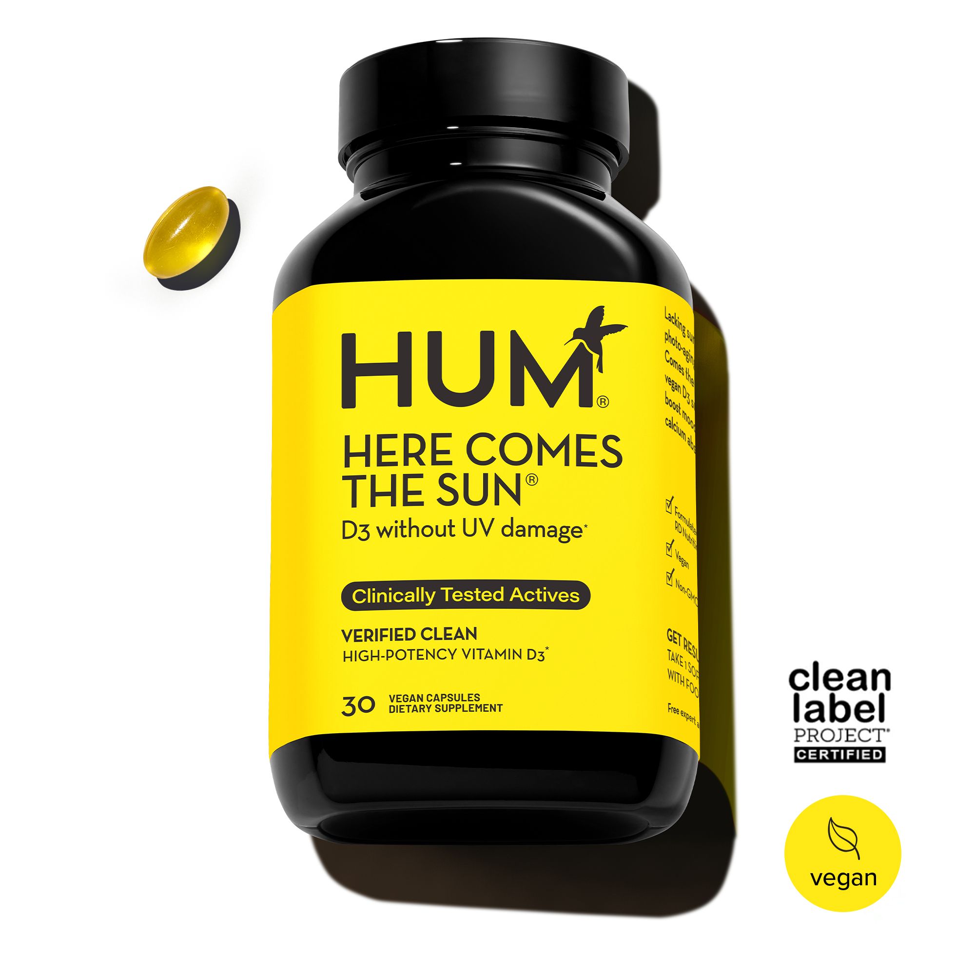 Here Comes the Sun | High Potency Vegan D3 Supplement - HUM Nutrition