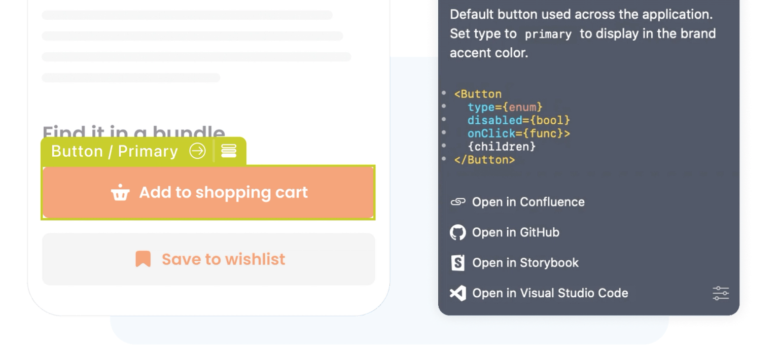 Display design system elements that are used · Zeplin