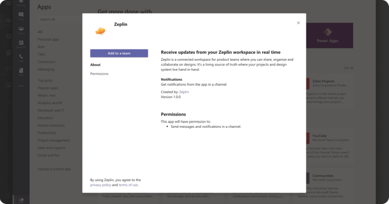 Why Microsoft Teams + Zeplin · Zeplin