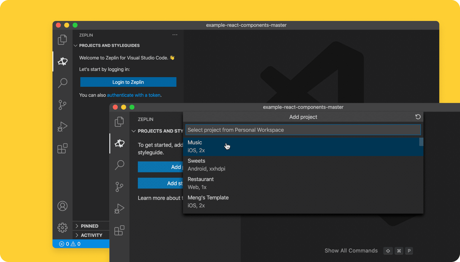 Why VS Code + Zeplin · Zeplin