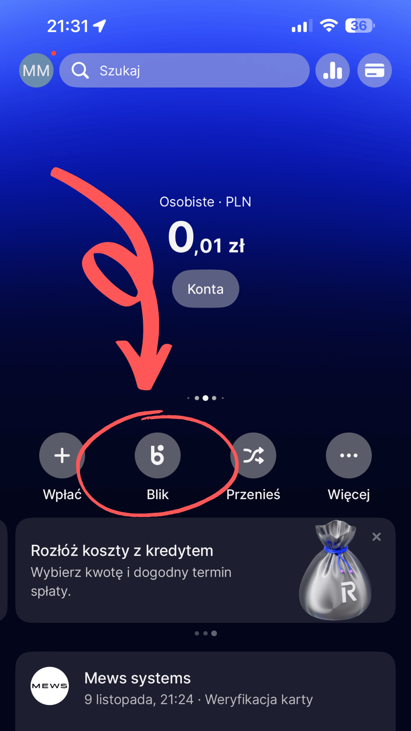 Jak korzystać z BLIKA w Revolut?