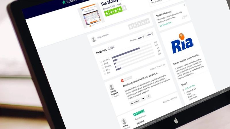 Ria | Avis & Test : Frais, Sécurité, Avis clients...