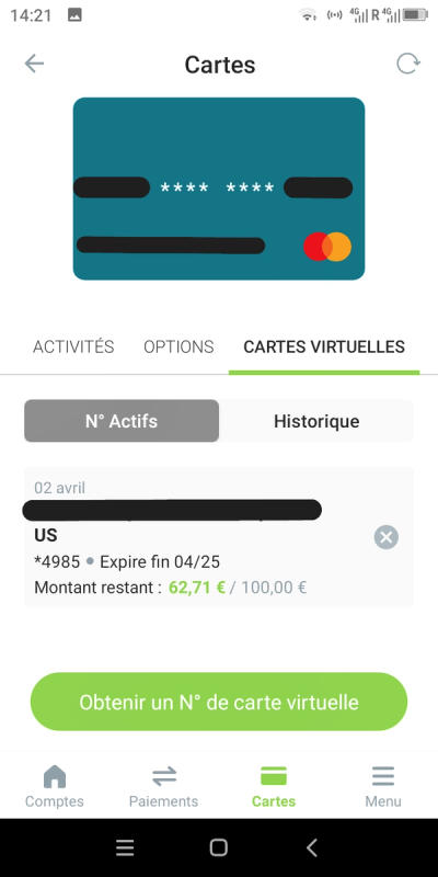 Carte Virtuelle Fortuneo : Explications en Images