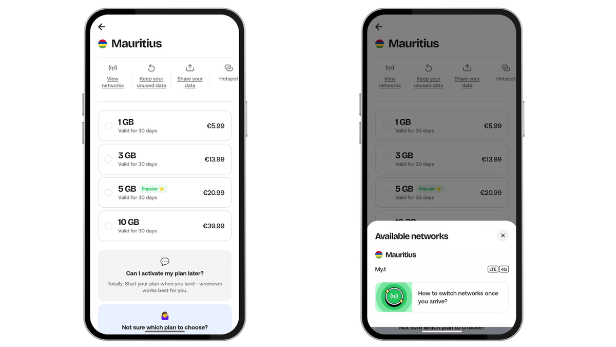 Beste eSIM für Mauritius: 161 eSIMs im Vergleich