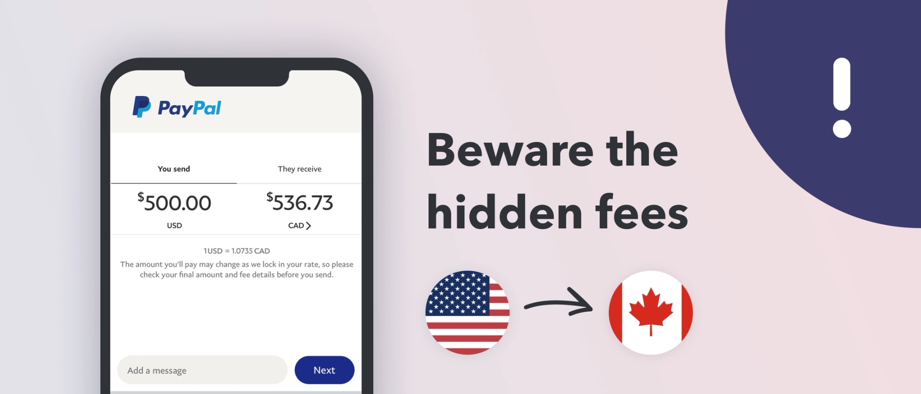 Sending With PayPal From the US to Canada? Beware the Fees