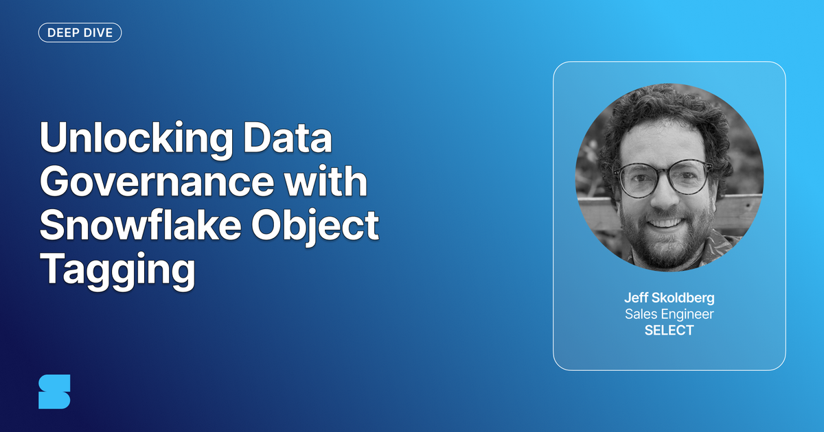 Unlocking Data Governance with Snowflake Object Tagging