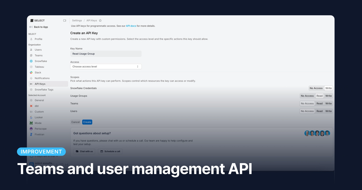 Teams and user management API | Changelog