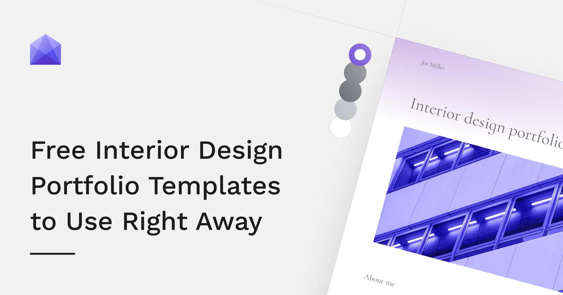 Free Interior Design Portfolio Template Examples | Blog | Archifolio