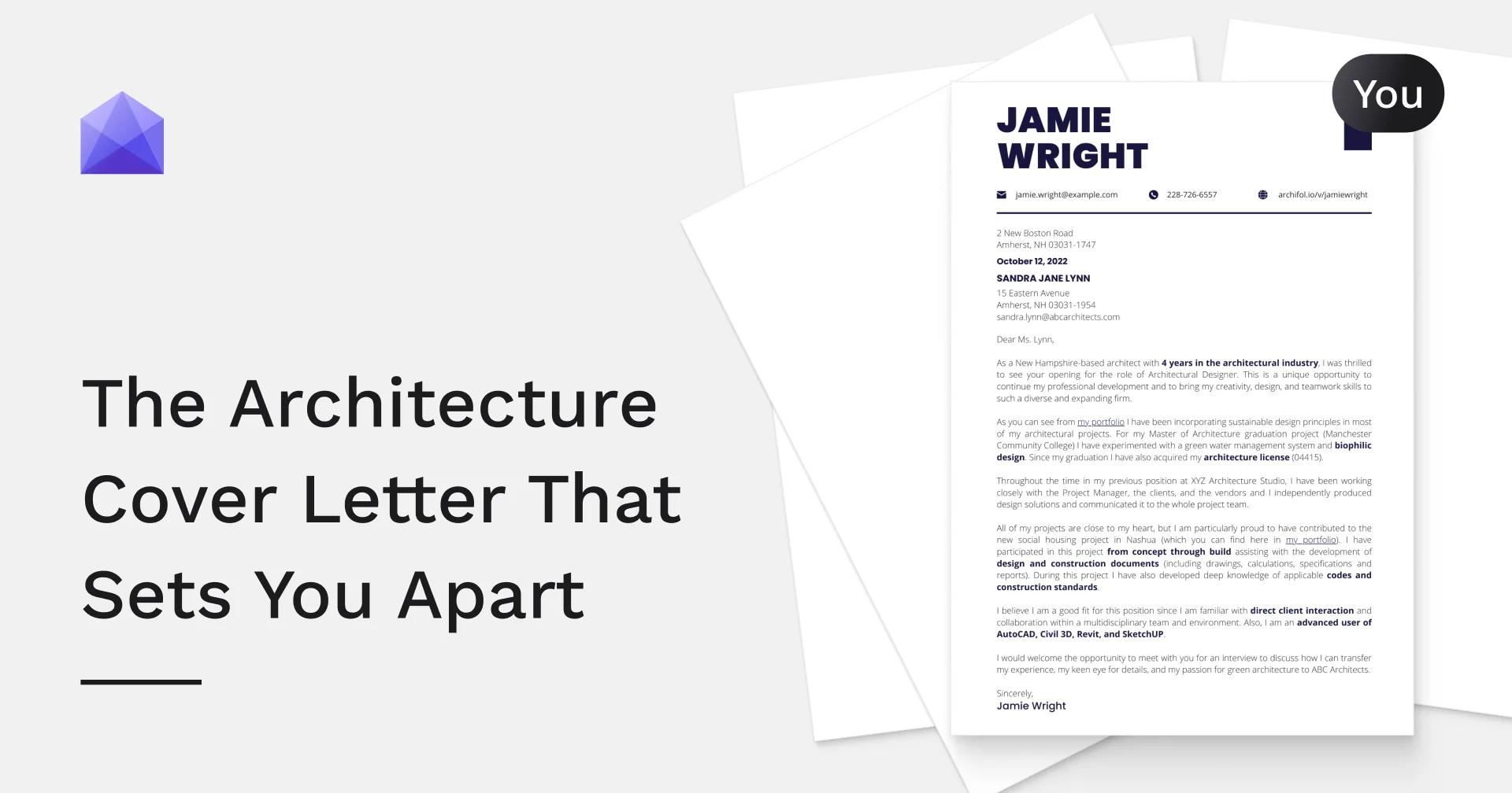 How To Write an Architecture Cover Letter (Example & Template)