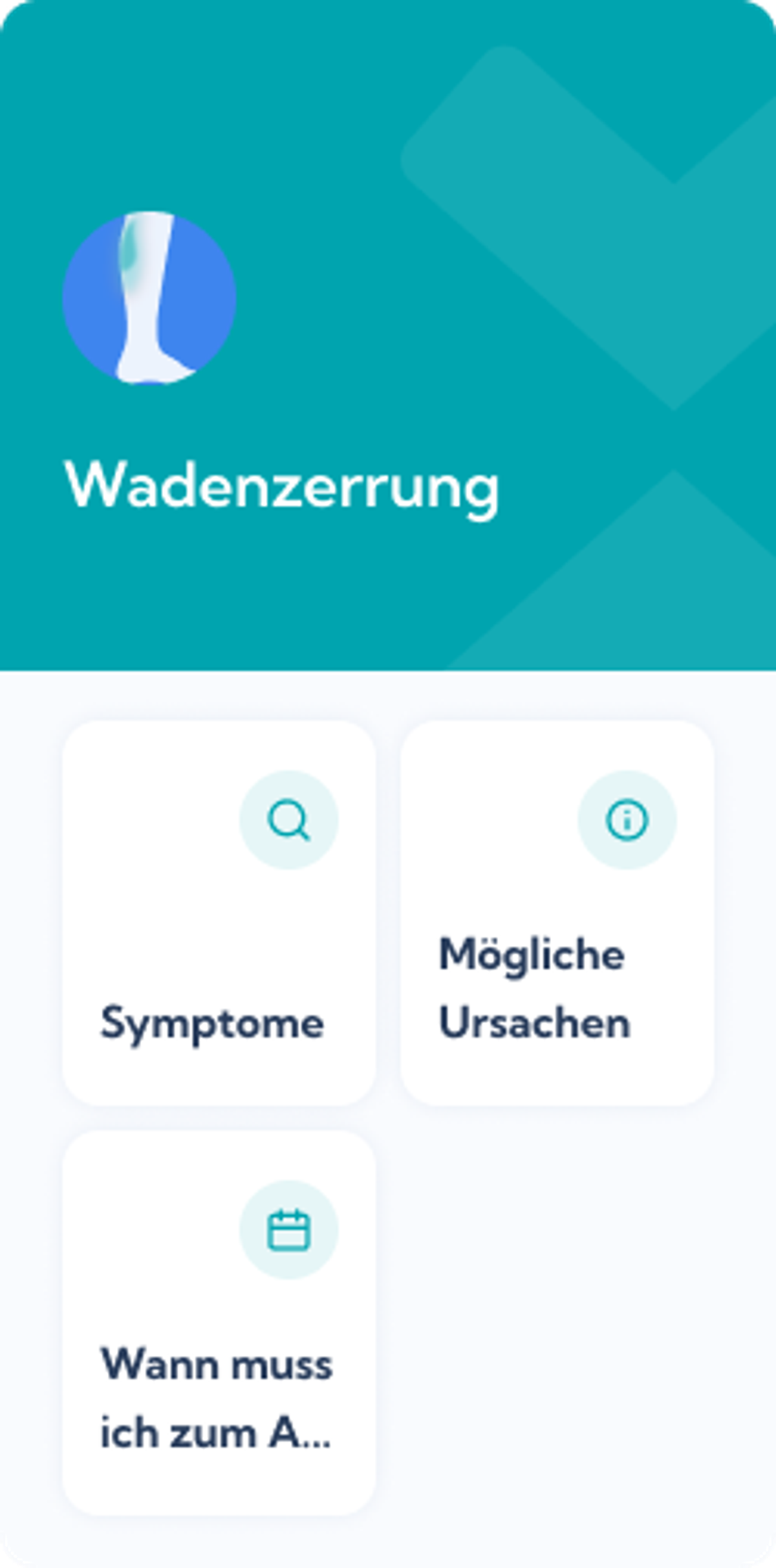 Wadenzerrung Reha-Plan