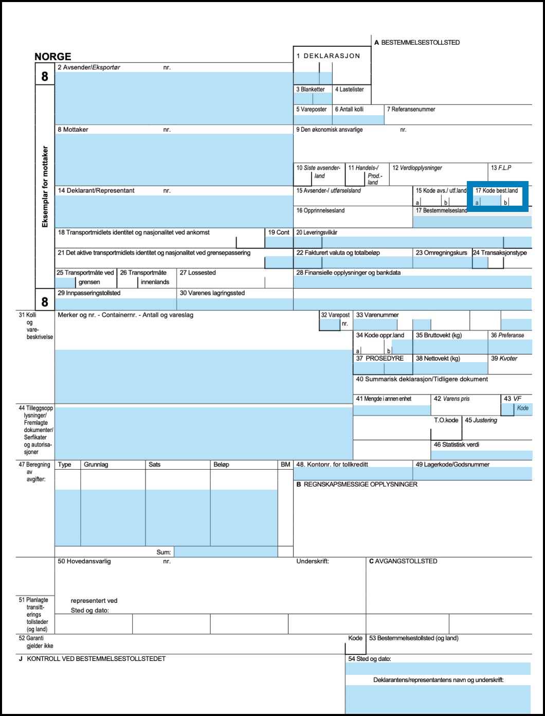 Utførselsdeklarasjon steg-for-steg - Tolletaten