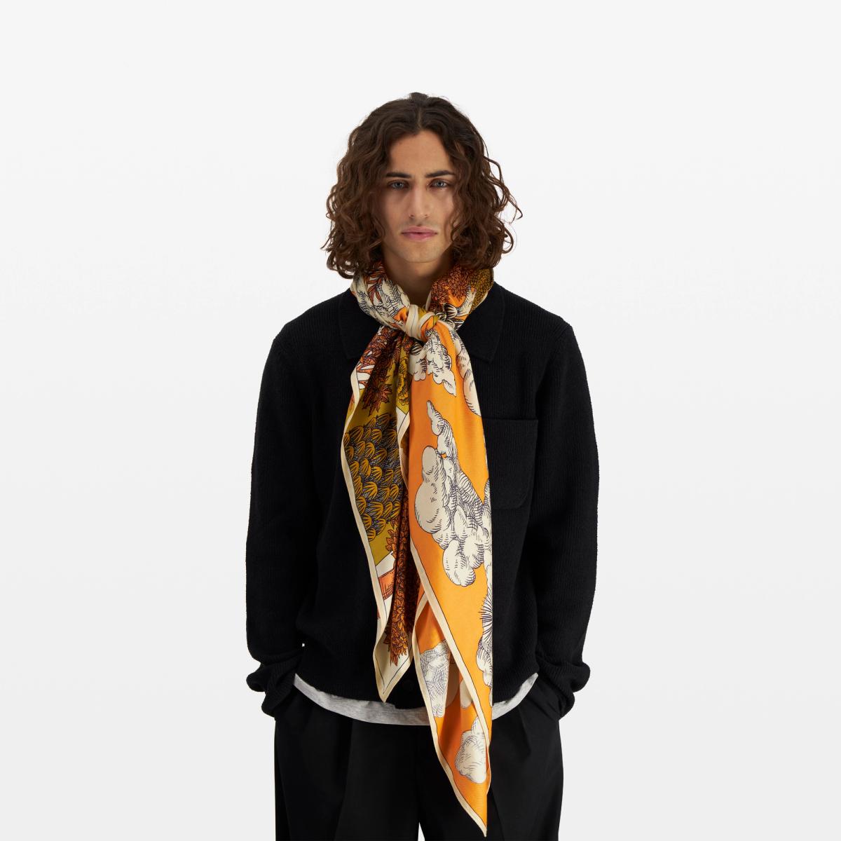 Cashmere Square 130 - Magnus - Orange — Inoui Editions