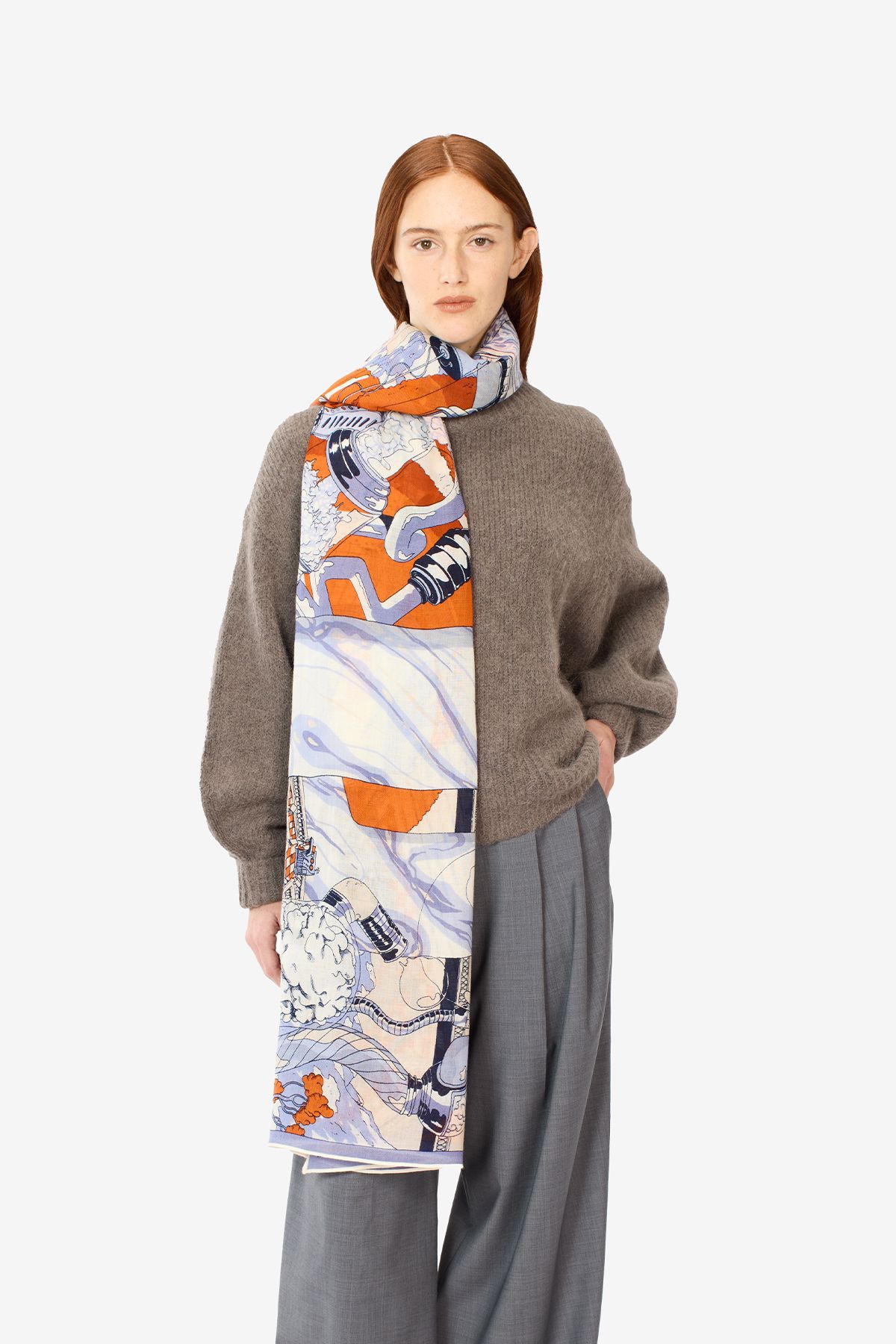 Scarf 130 - Imprimerie - Green — Inoui Editions
