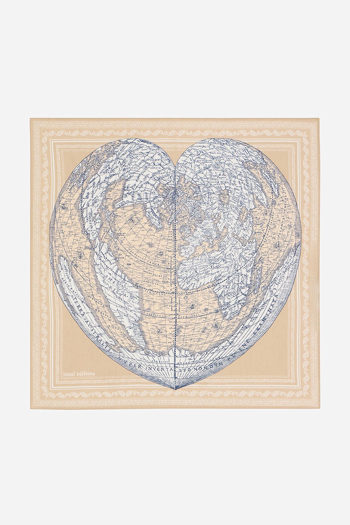 Square 65 - Mappemonde - White — Inoui Editions