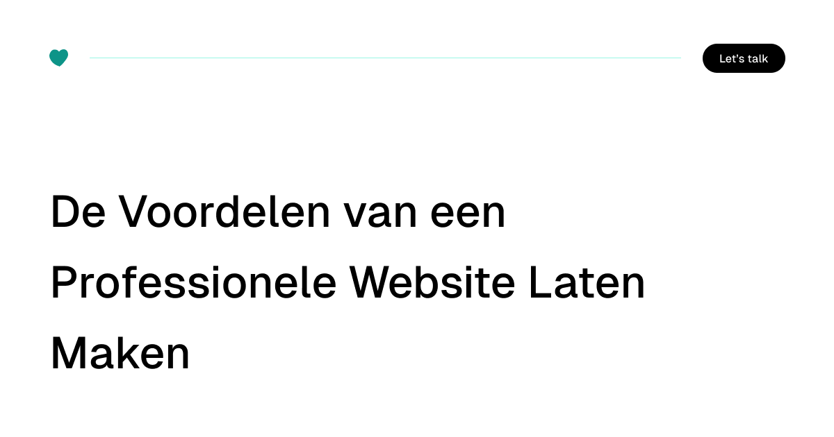 De Voordelen van een Professionele Website Laten Maken | Studio Billy