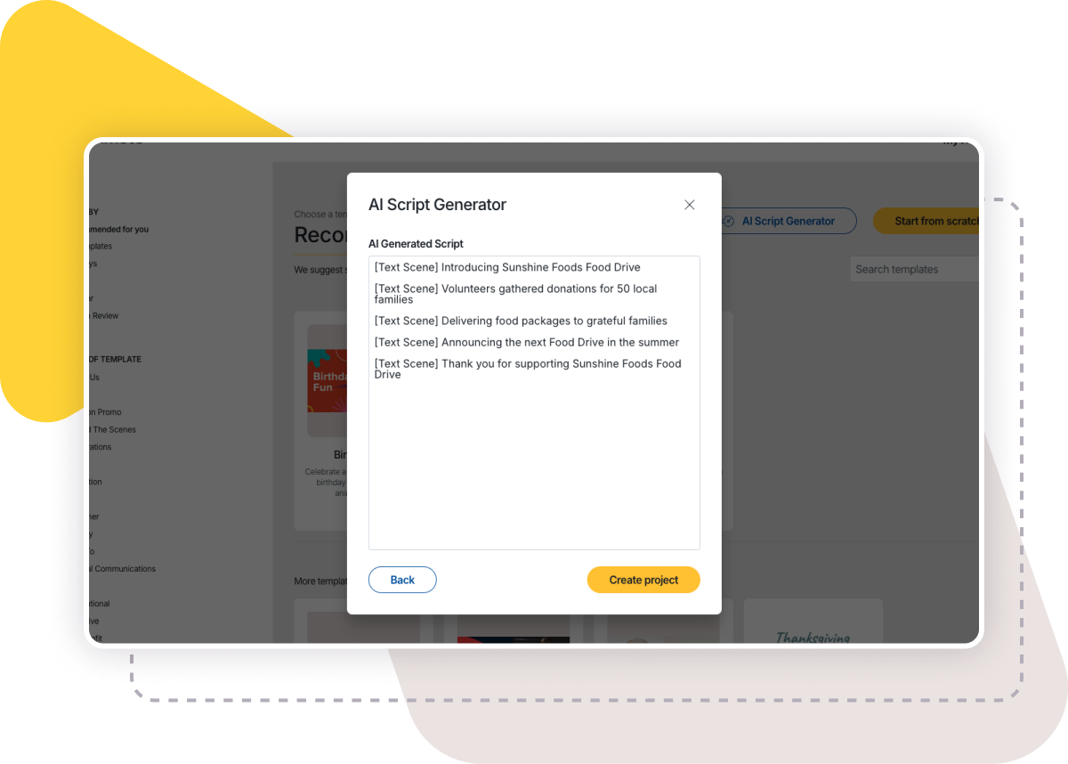 Free AI Script Generator | Generate Scripts Online - Animoto