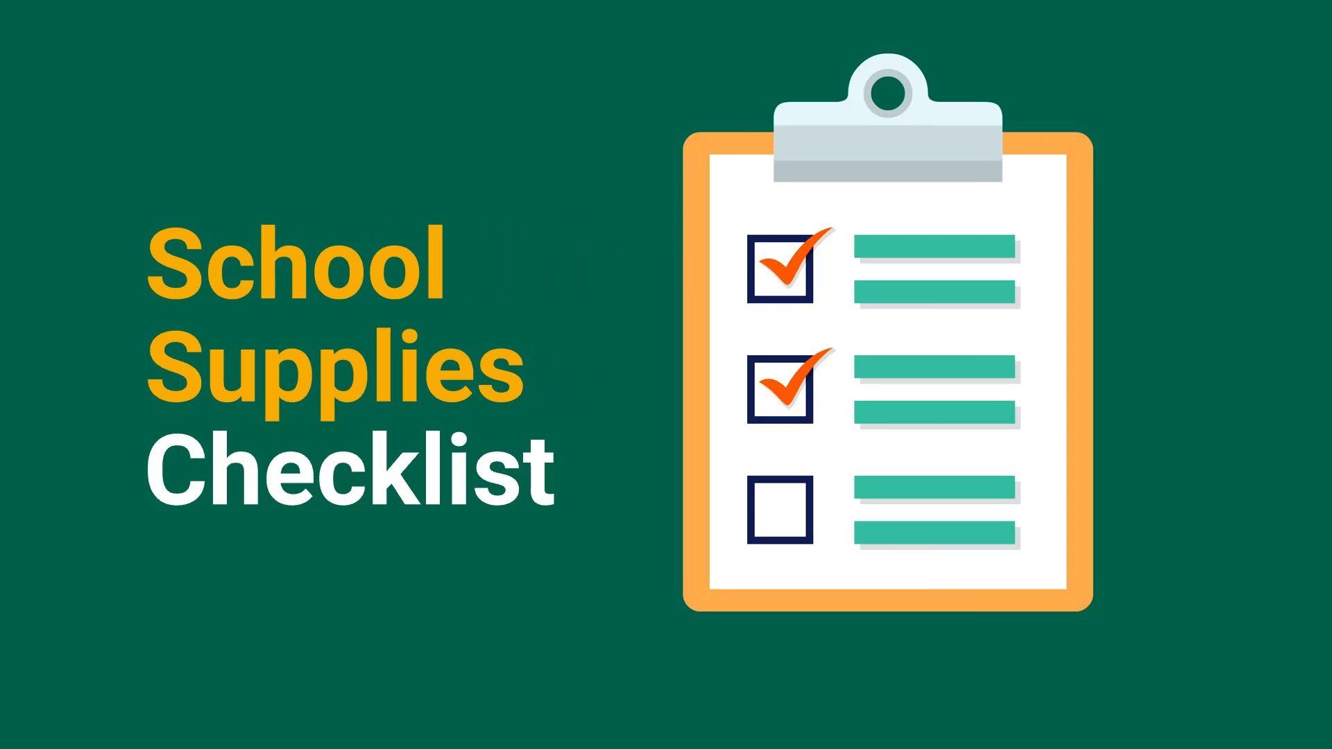 School Supplies Checklist - Animoto