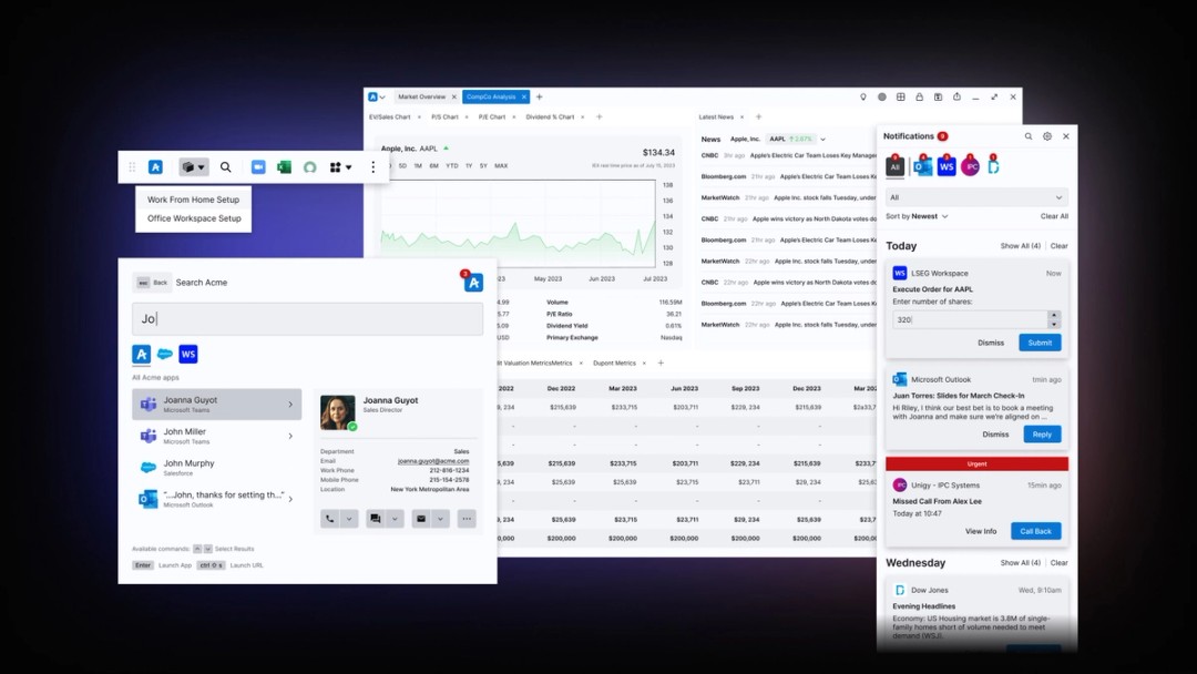 OpenFin - Unified Workspace for Enterprise Productivity