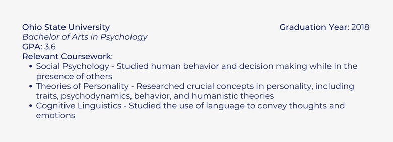 Should You Include Relevant Coursework on Your Resume? | Candor