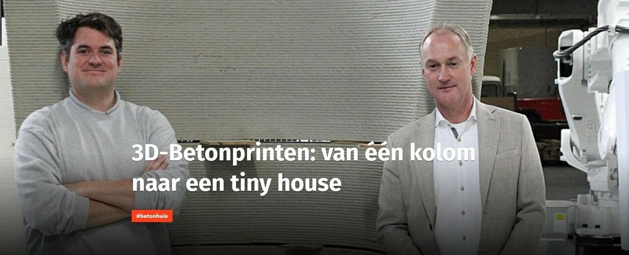 3D-Betonprinten: van één kolom naar een tiny house