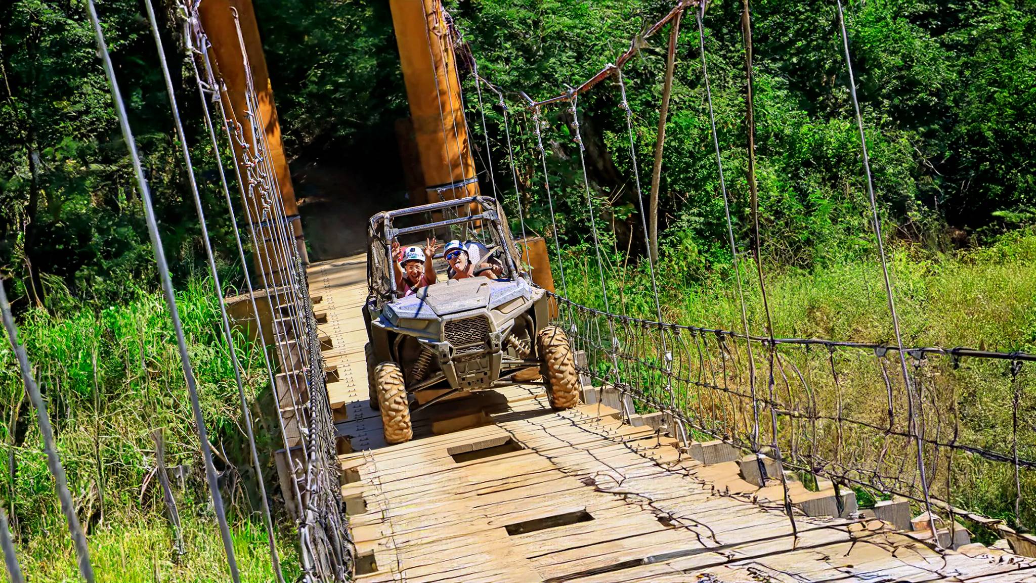 ATV crossing a Puerto Vallarta bridge at Extreme Adventure by Vallarta ...